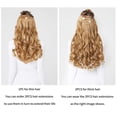 20" 1-Pack 3/4 Full Head Curly Wave Clips in On Synthetic Hair ...