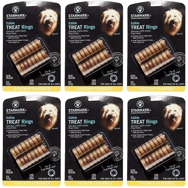 StarMark Edible Treat Rings - Chicken Flavor (6 Pack) - Walmart.com