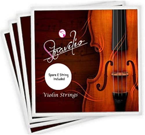 Stravilio Violin Strings Full Set Including Extra E String with Violin ...