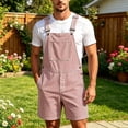 BOOMNY Oktoberfest Mens Short Bib Overalls Wide Leg Jumpsuits for Men ...