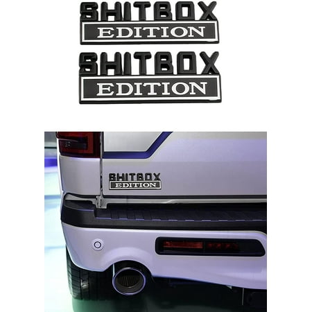 2 Pcs SHITBOX Edition Emblem 3D Fender Badge Decal Compatible with F150 ...