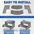 Kojem Spa Step Hot Tub 2-Step Universal Outdoor Indoor Step Stool Pool ...