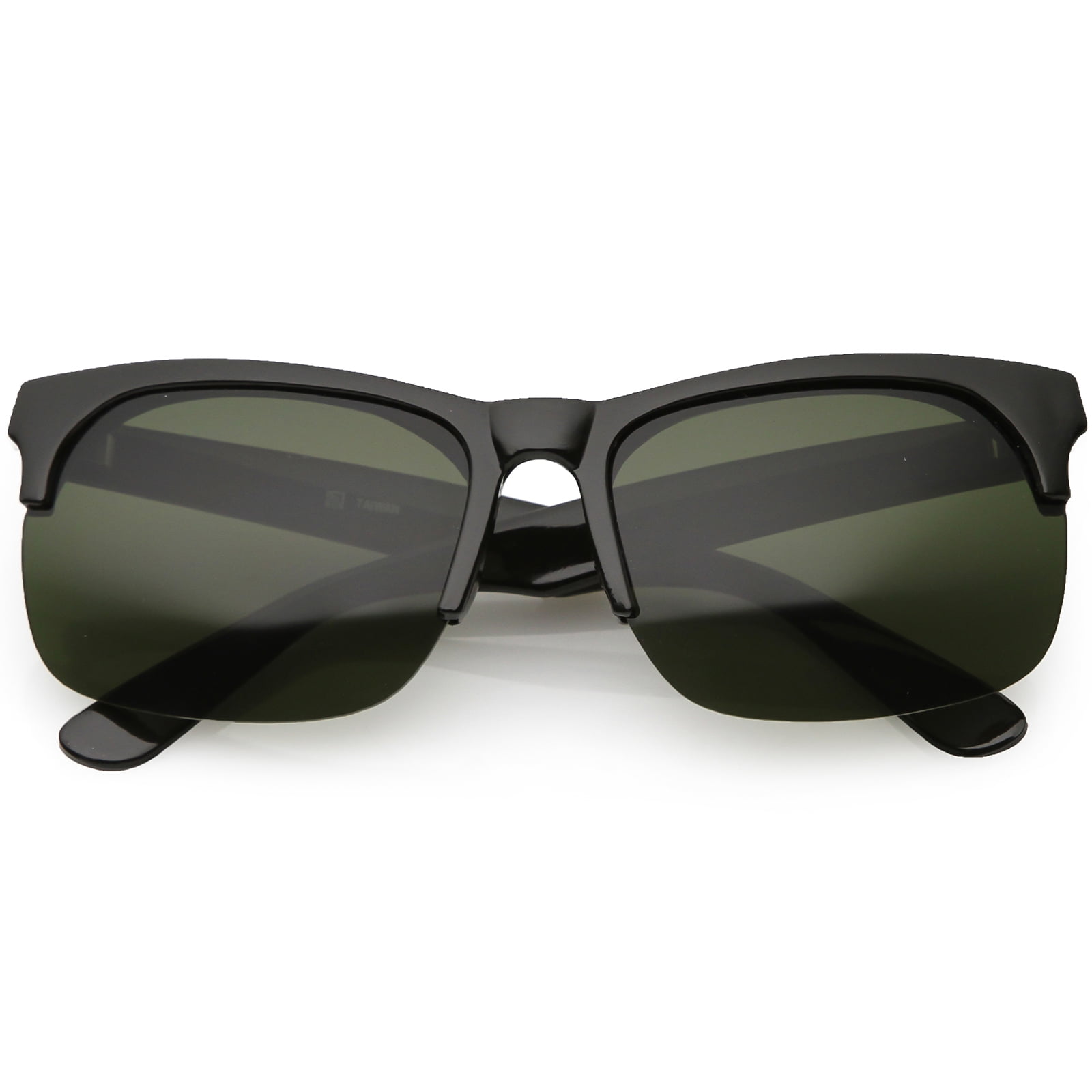 True Vintage Horn Rimmed Semi Rimless Sunglasses Square Lens 61mm ...