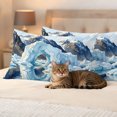 Arctic Sea Outdoor Waterproof Pillow Covers, Coastal Light Blue Natural ...