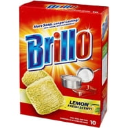Brillo Steel Wool Soap Pads, 10 Count for Cleaning Stainless, Scour ...