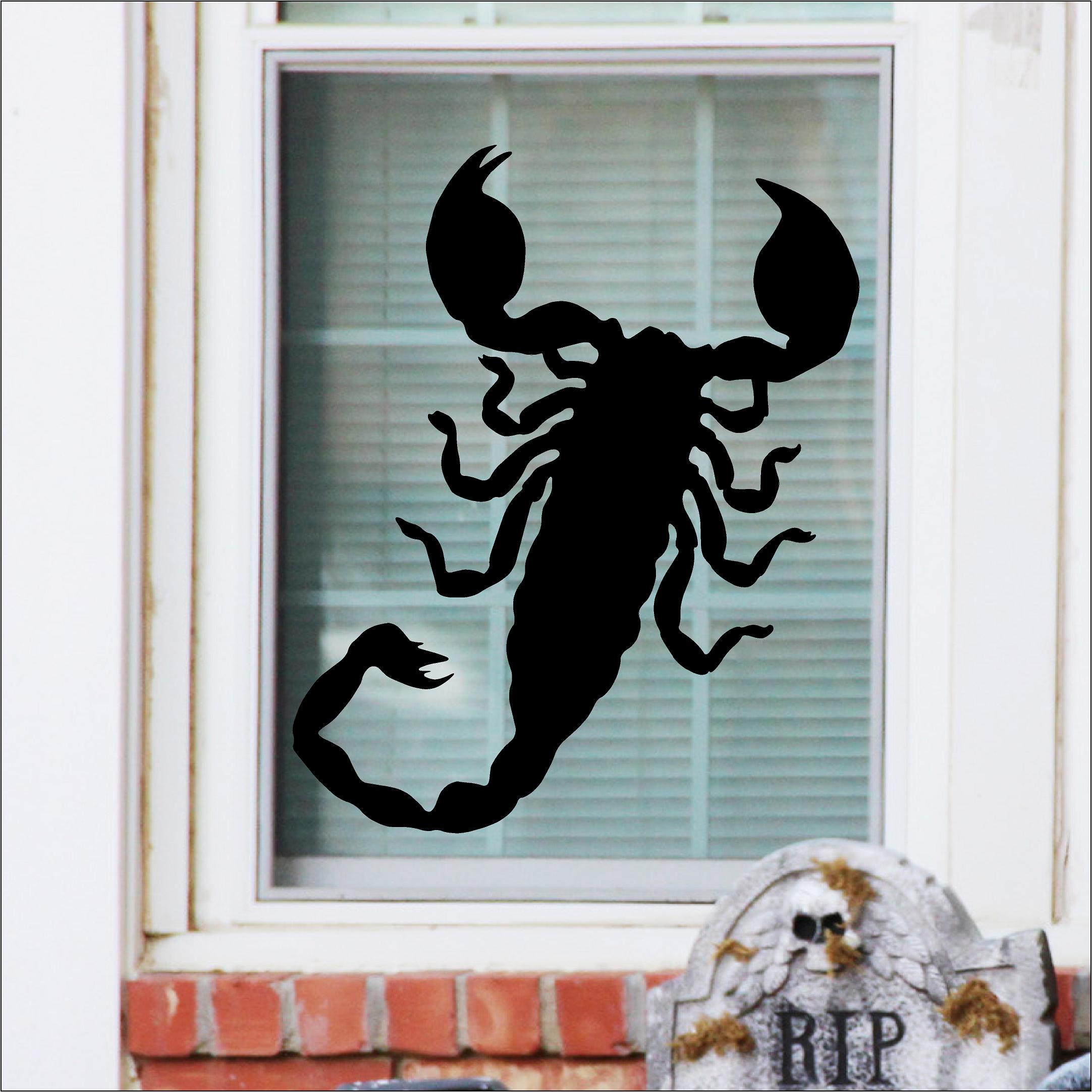 Halloween Scorpion Spooky Vinyl Lettering Wall Decal Size: 32”H x 20”L ...