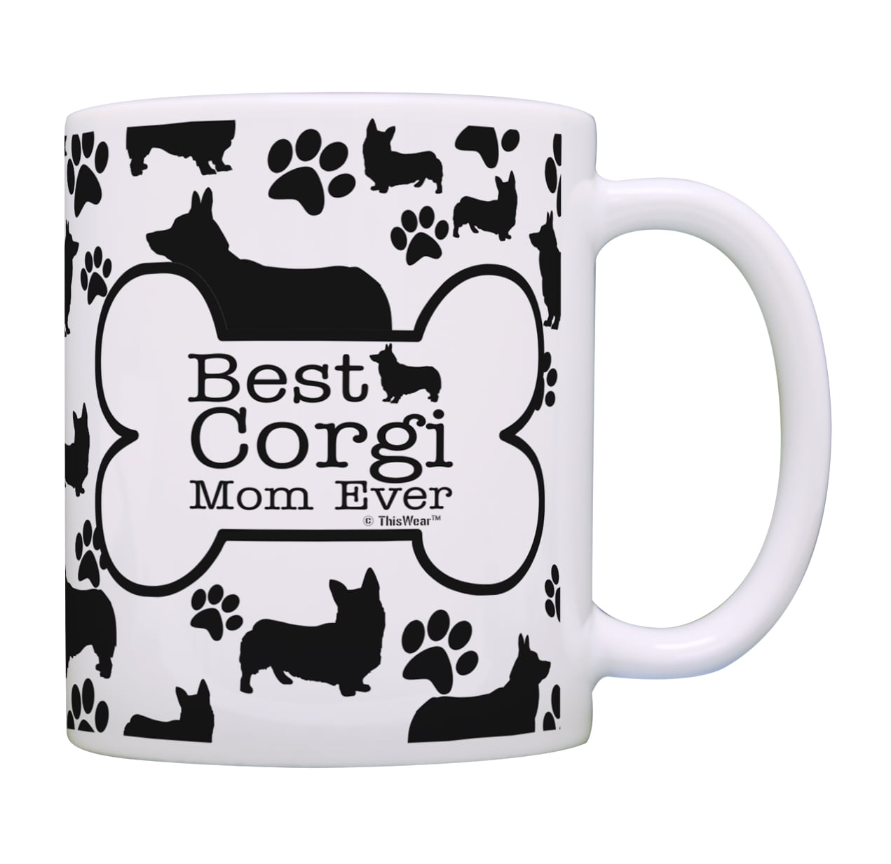 ThisWear Corgi Gifts Best Corgi Mom Ever Mug Best Dog Mom Gift Dog Mom ...