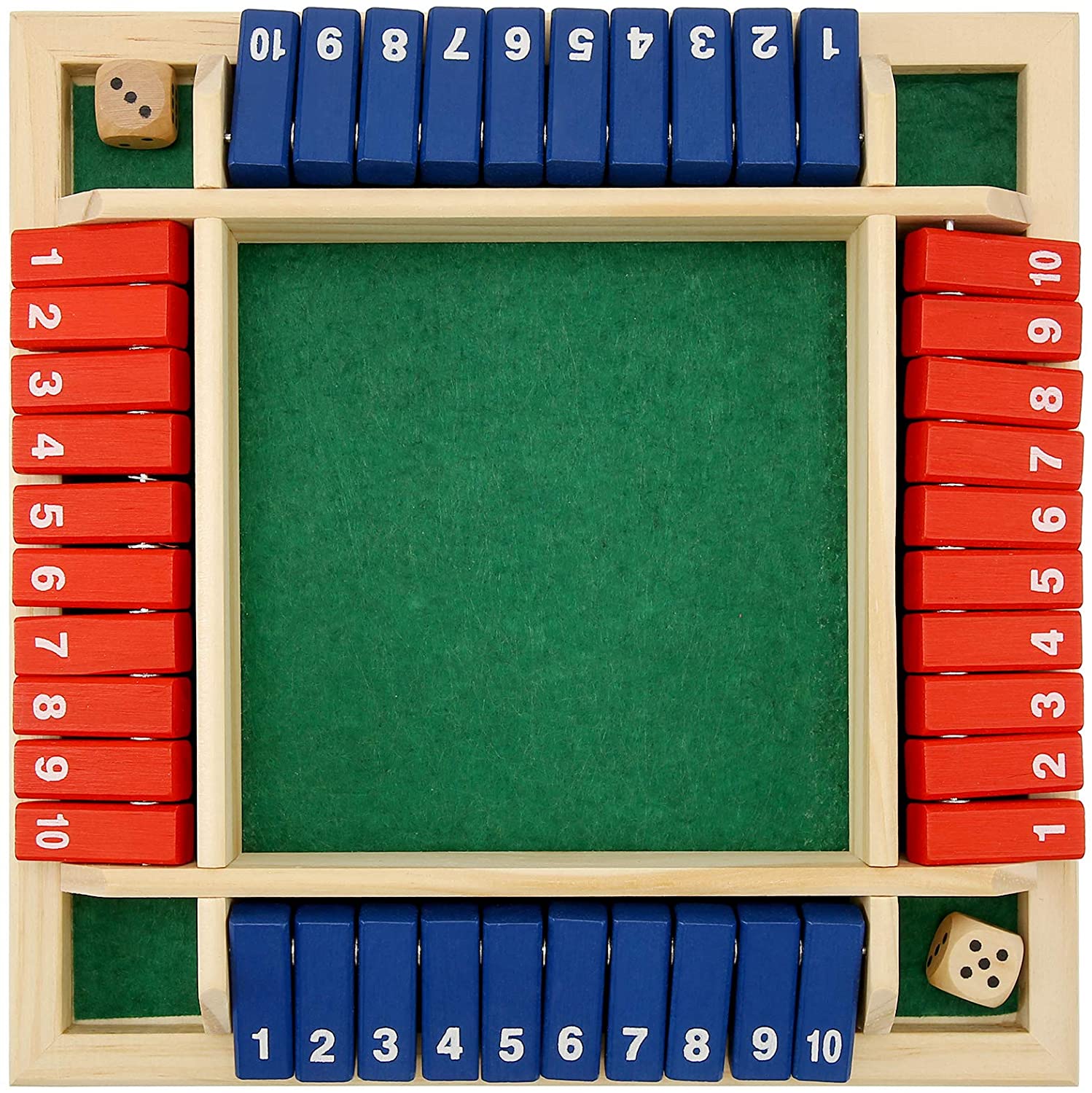 4 Players Shut The Box 4 Way Shut The Box Dice Game With 10 Number 4 Players Shut The Box 4 Way Shut The Box Dice Game With 10 Number