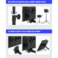 Donner Sheet Music Stand with Detachable Hanger for Guitar, Ukulele ...