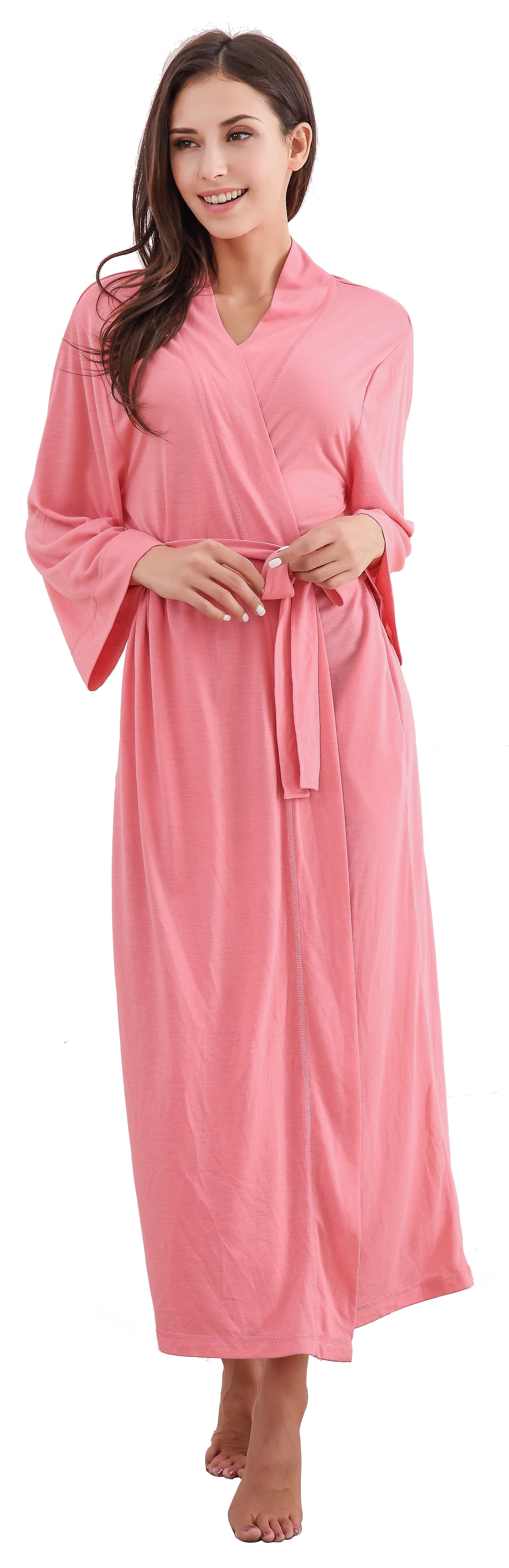 Richie House Women's Soft Knit Robe Bathrobe RHW2765-A-S - Walmart.com