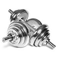 30KG Weight Dumbbell Set Adjustable Cap Gym Barbell Plates Home Body ...