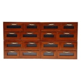 Brown Vintage Wooden Storage Box, Wooden Multi Drawer Storage Organizer ...