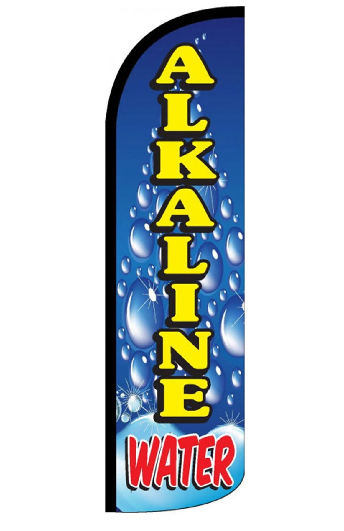 ALKALINE WATER Windless Flag Without Pole | Advertisement /Business ...
