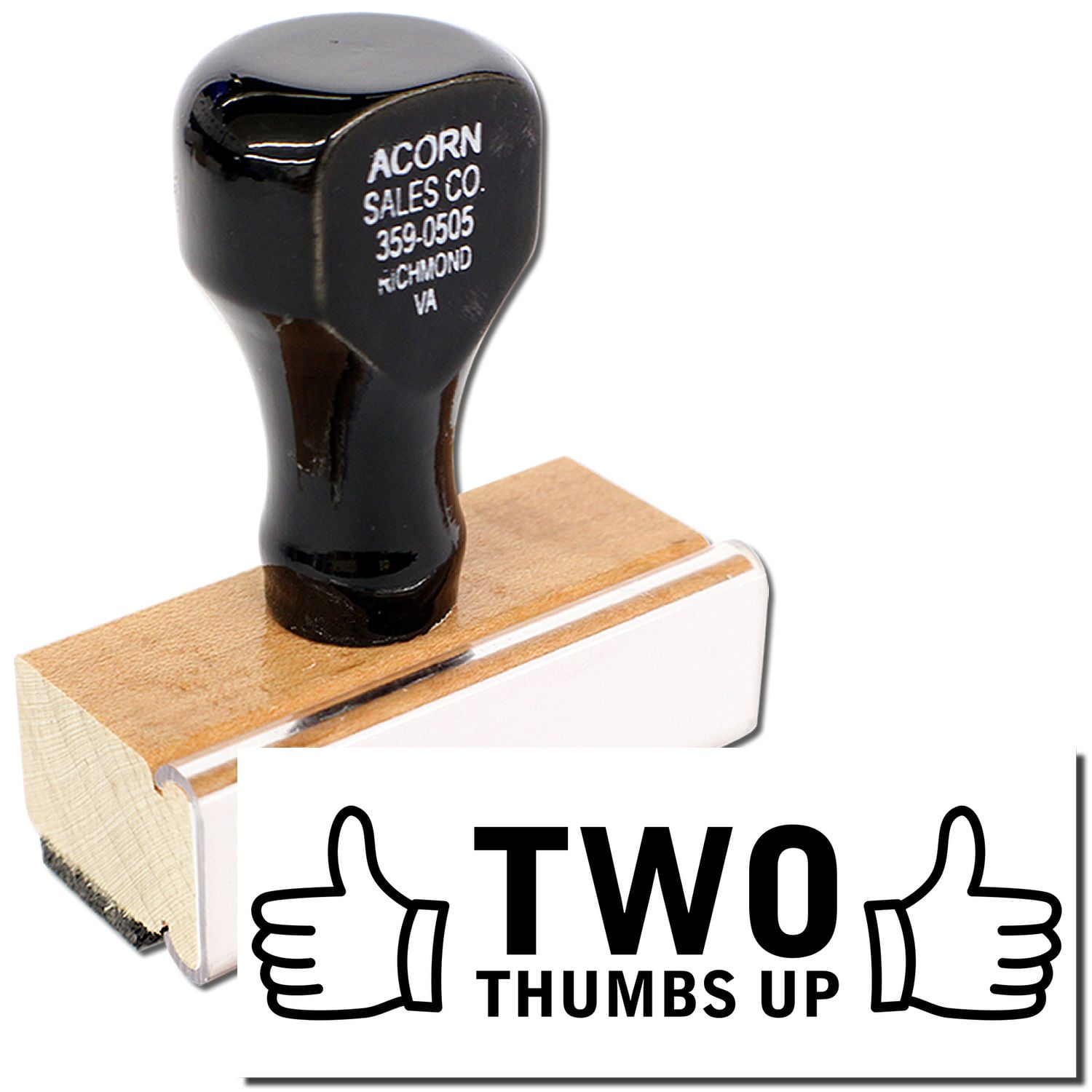 Large Two Thumbs Up with Thumb Icon Rubber Stamp, Wooden Handle Rubber ...