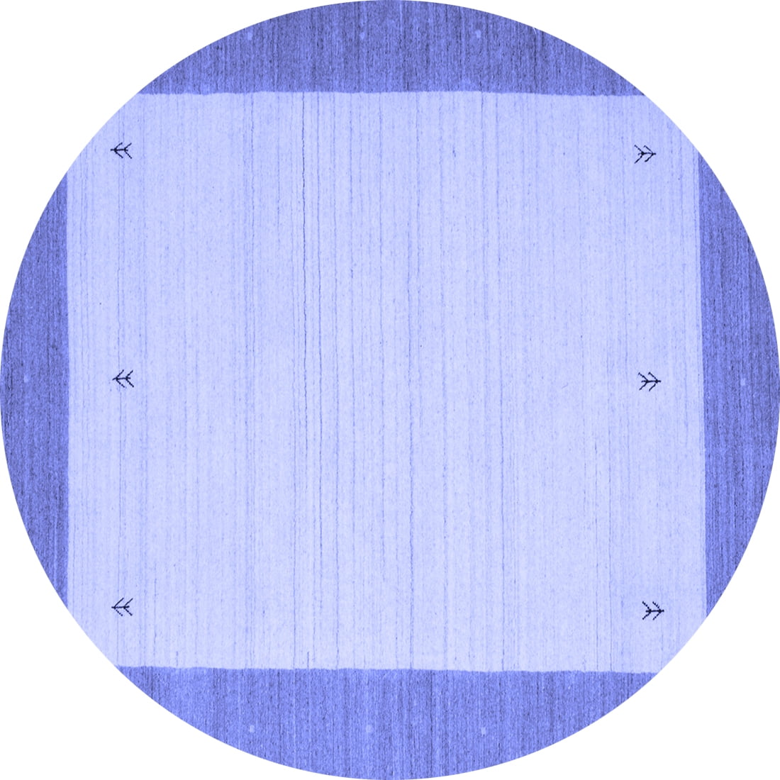 Ahgly Company Indoor Round Solid Blue Modern Area Rugs, 4' Round ...