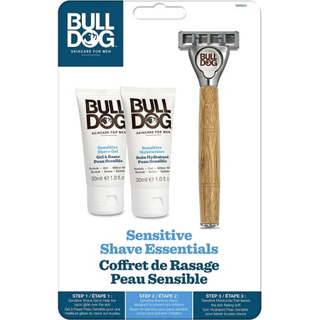 Bulldog Skincare Sensitive Bamboo Razor for Men Shaving Essentials Kit ...