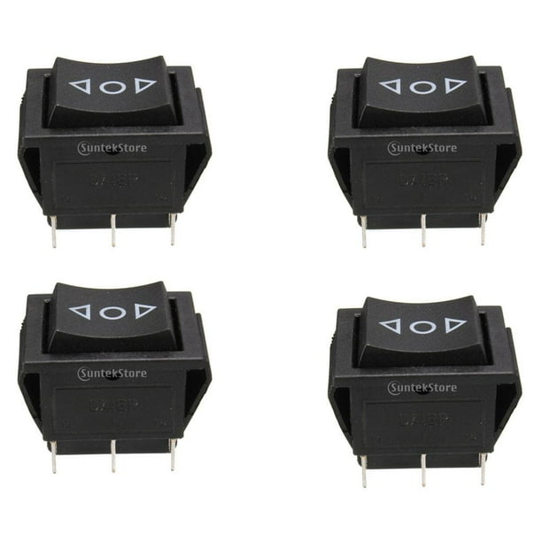 4 6 PIN DPDT 250V/10A 125V/15A Momentary Rocker Switch, Double Pole ...