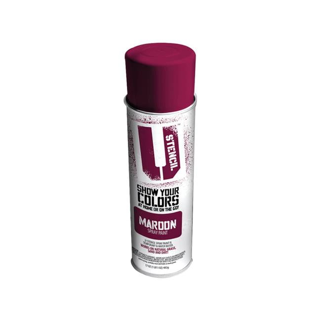U-Stencil 1681717 17 oz NCAA Matte Spray Paint, Maroon - Pack of 6 ...