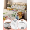 4 Piece Full Sheet Set Watercolor Flowers Sheets Set for Full Size Bed ...