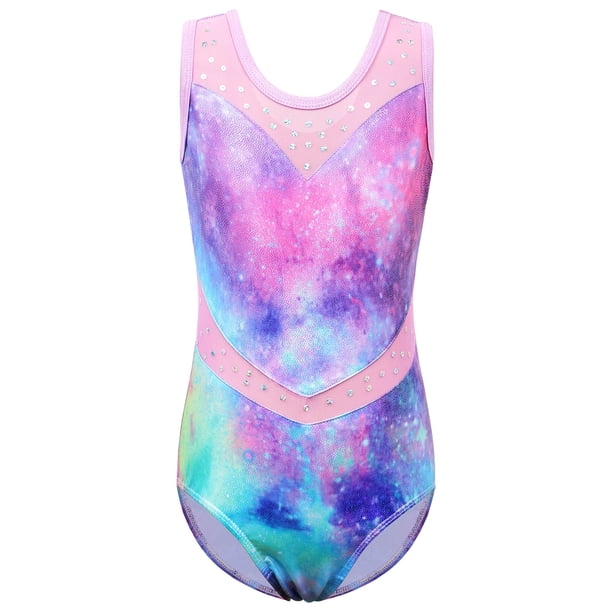 Girls Gymnastics Leotard Shiny Diamond Pink Ballet Dance - Walmart.com
