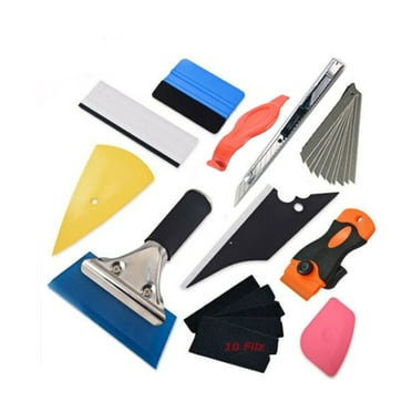5 Pieces Car Window Film Scrapers Squeegee Scrapers Tool Non Slip Vinyl ...