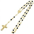 Hip Hop Iced 14k Gold Plated 6mm Bead Guadalupe & Jesus Cross 28 ...