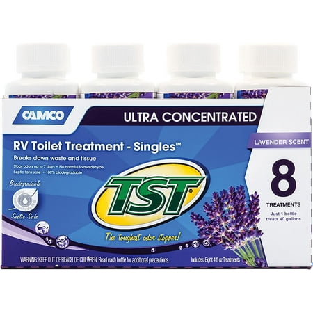 Camco 41551 TST Lavender Holding Tank Treatment, 4 oz, 8 Pack | Walmart ...