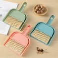 AQGT Small Broom with Dustpan Set with Handle Soft Bristles Handheld ...
