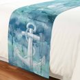 Bed Runner Nautical Anchor Bedding Scarves Soft Decorative Bed Flag ...