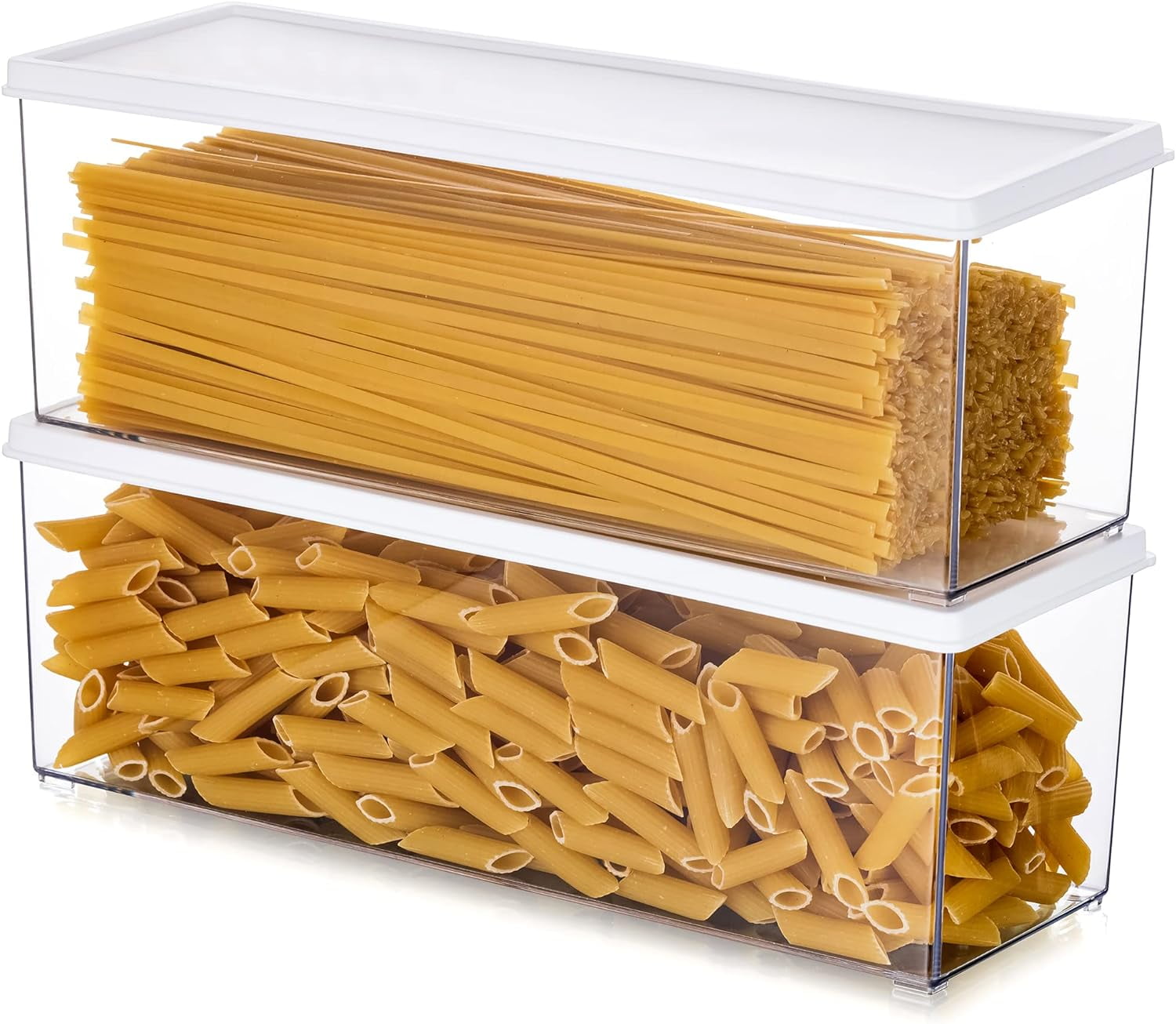 SHIQI-Pasta Containers for Pantry Large Spaghetti & Noodle & Lasagna ...