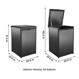 COSCO BoxGuard, Heavy Duty Multi-Purpose Outdoor Storage & Delivery Box, 55 Gallons, Aluminum ...