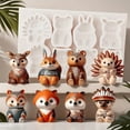 1 count Folk-Style Fox Cake Decorating Fondant Mold Cute Forest ...