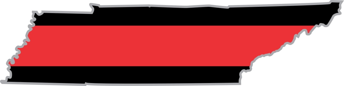 3.8 Inch Thin Red Line Tennessee Firefighter Decal - Walmart.com