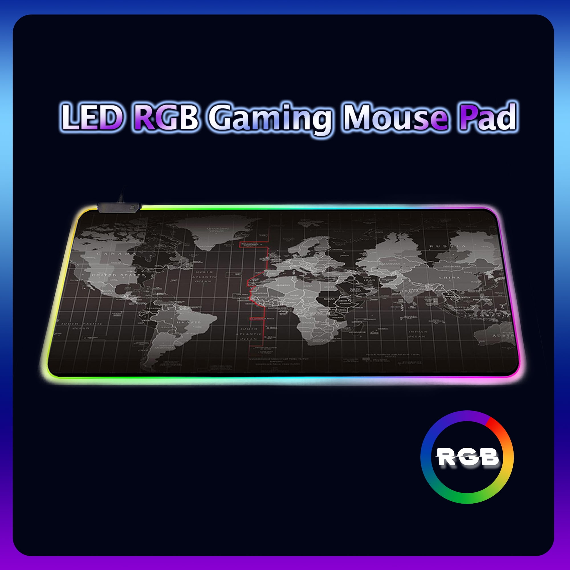 XinLe Extended RGB Gaming Mouse Pad with 8 Lighting Modes, 800x300mm ...