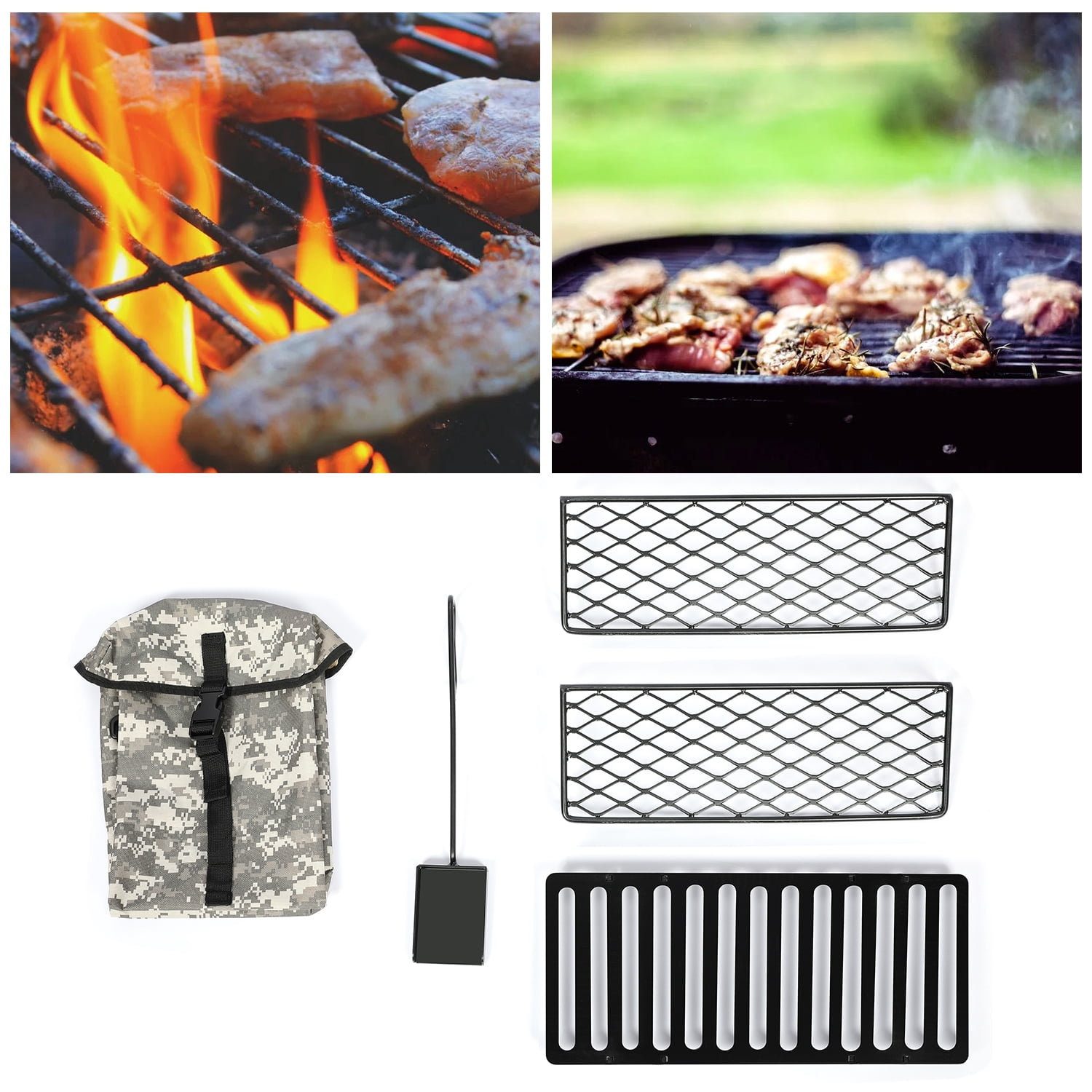 Kojem BBQ Outdoor Stove Accessory Bundle Cook Grate Scoop Racks Camping ...