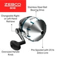 Zebco 808 Saltfisher Spincast Fishing Reel, Size 80 Reel, Stainless ...