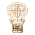 bali & pari Fedra Rattan BOHO Peacock Chair, Natural Brown - Walmart.com