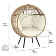Dextrus Egg Chair Outdoor Egg Lounge Chair With Cushion Wicker Chair