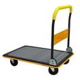 Flatbed Cart, 660lbs Heavy Duty Capacity Platform Hand Truck 360 Degree ...