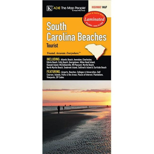 Universal Map 16450 South Carolina Beaches Tourist Laminated Map ...