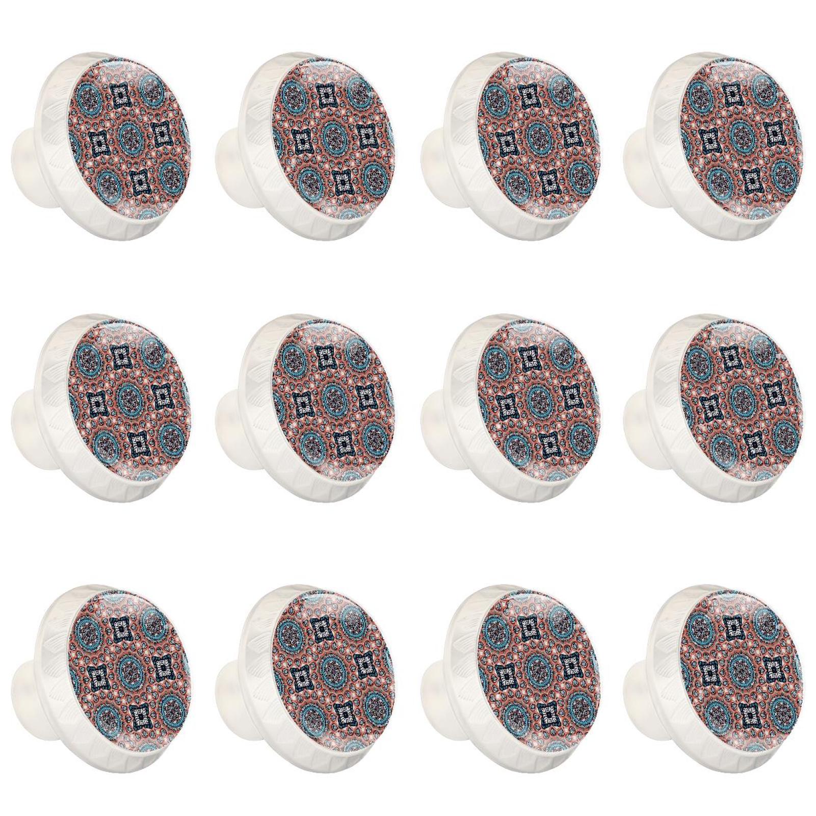 12 Pcs Colored Mandala Knobs for Kitchen Cabinet Cupboard Dresser ...