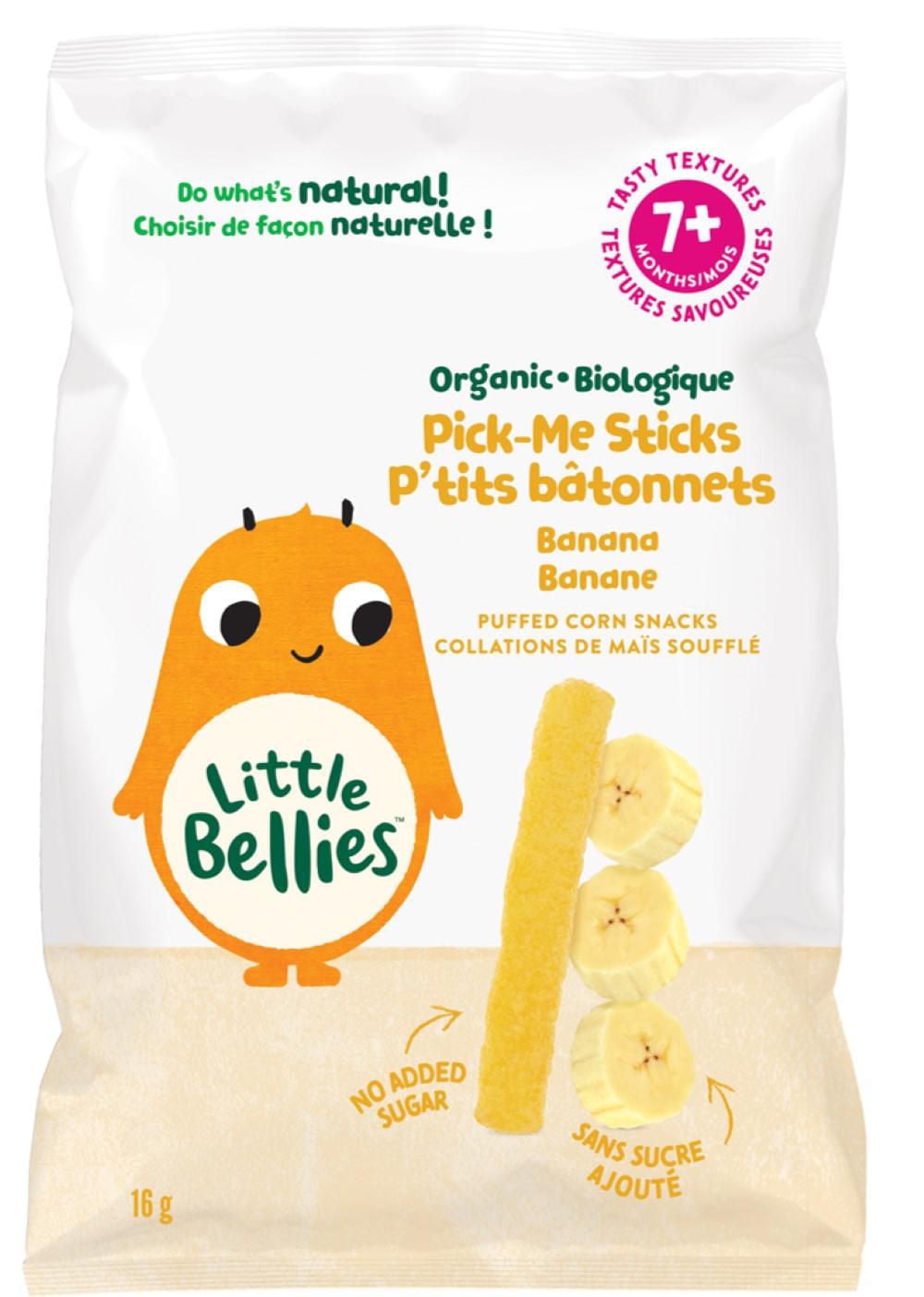 Little Bellies Organic Pick-Me Sticks Banana Puffed Corn Snacks 7 ...