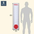 5 Pack Giant Fundraising Thermometer for Goal Setting, Tracker Chart ...