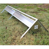 4 Pack of Aluminum 30" Long by 40" Tall Sheep & Goat Slant Bar Feeding ...
