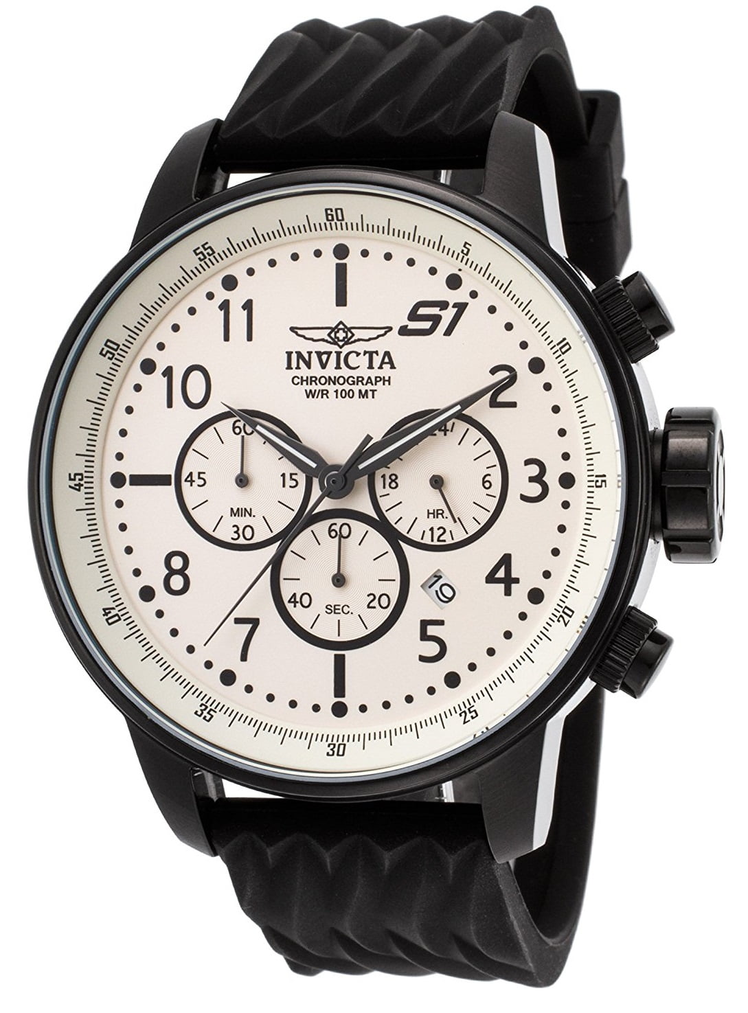 Invicta - Invicta 48mm Men's 'S1 Rally' Quartz White Dial SS and ...