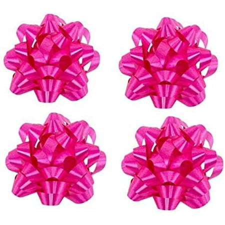 Hot Pink Gift Wrap Bows,Satin Finish Confetti Bows-Christmas Ribbon ...