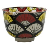 Colorful Oriental Fans Ramen Noodles Soup 5"D Bowl With Chopsticks Set ...