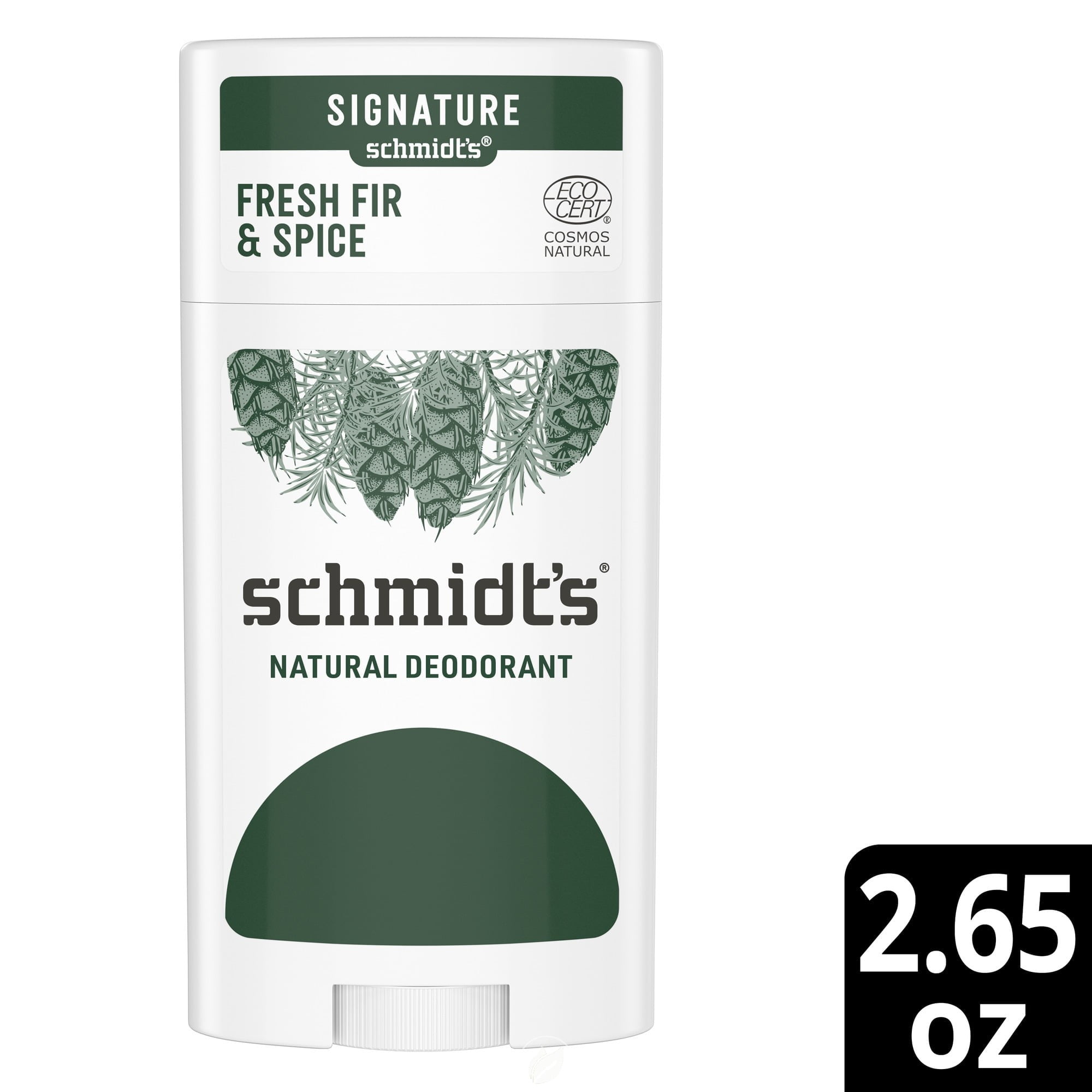 (2 Pack) Schmidt's Deodorant Stick Fresh Fir & Spice 2.65oz - Walmart.com