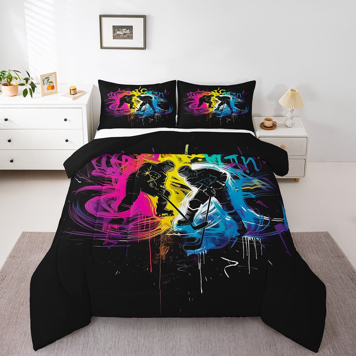 Click here for Erosebridal Kids Ice Hockey Bedding Sets Queen Wit... prices