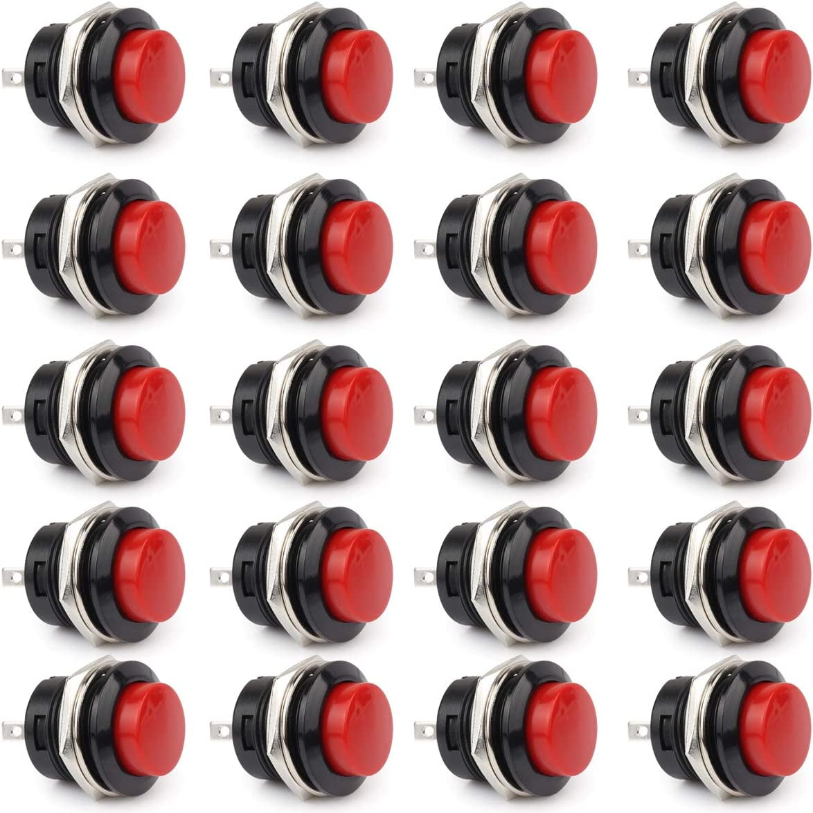 SPST Mini Push Button Switch AC250V/3A AC125V/6A With no lock Momentary ...